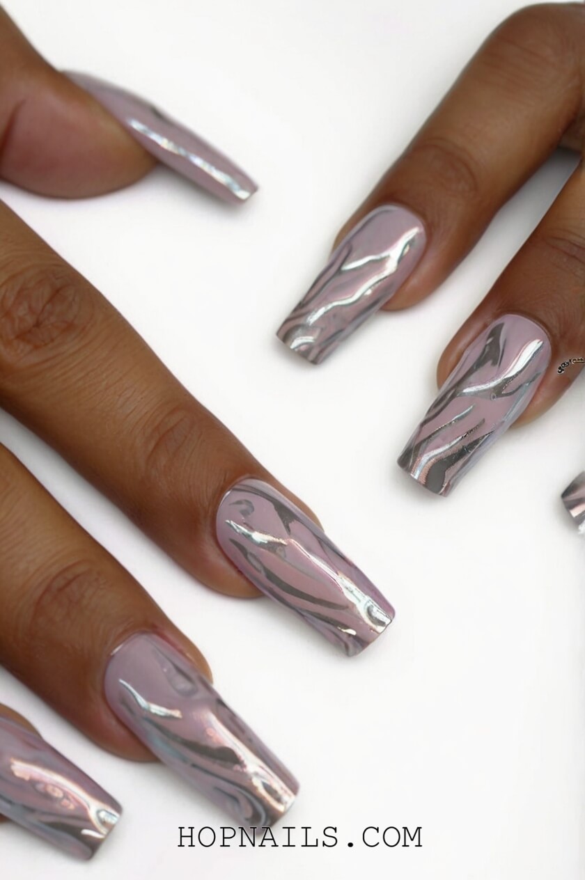 35+ Dazzling Silver Nail Designs for Every Occasion | Trendy & Elegant ...